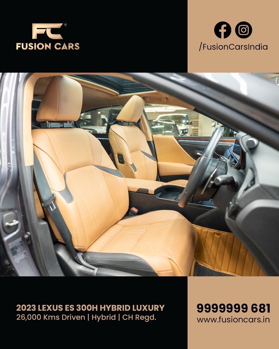 Buy Used Lexus ES 300h Luxury of 2023 model @ 44,50,000 INR in Delhi ...