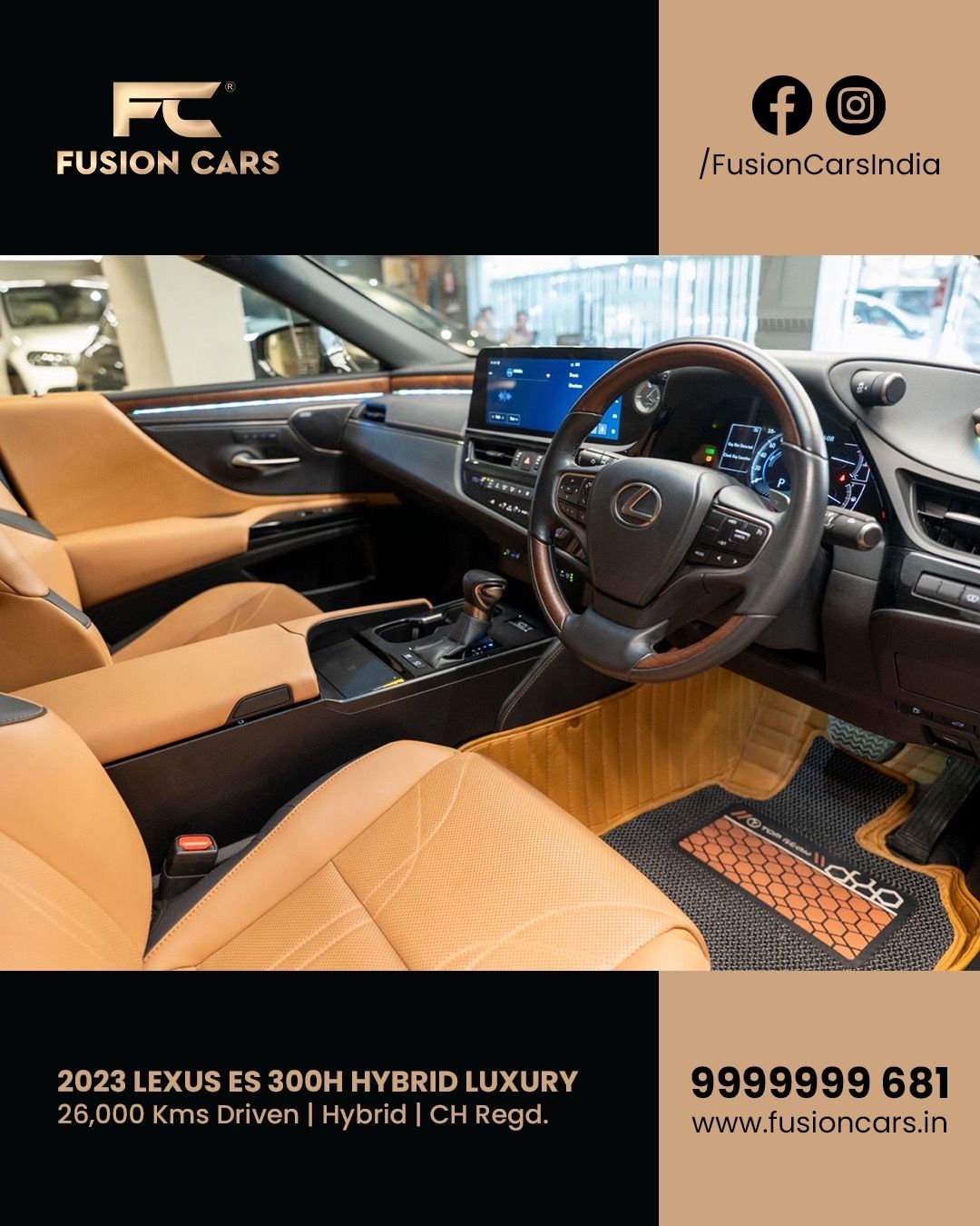 Buy Used Lexus ES 300h Luxury of 2023 model @ 44,50,000 INR in Delhi ...