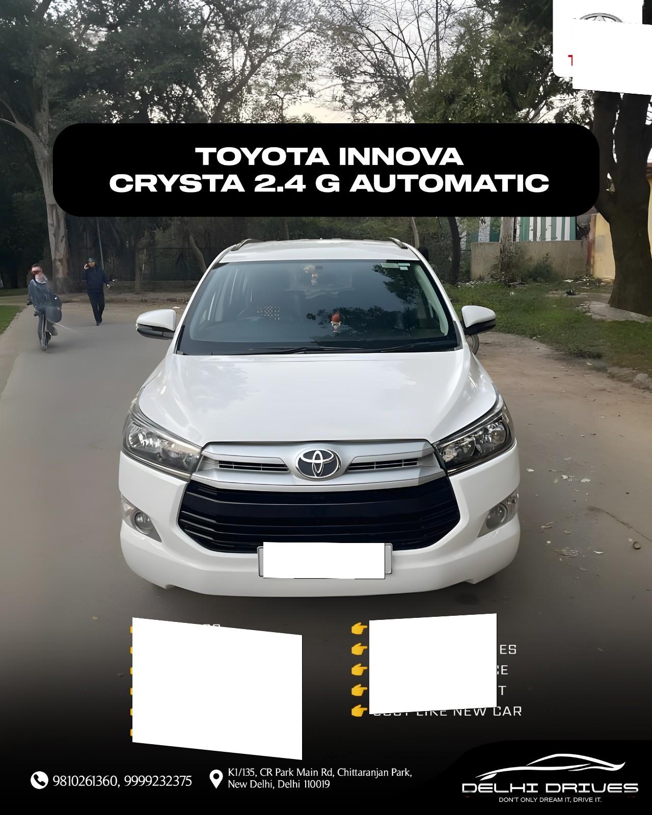 Used 2020 Toyota Innova Crysta 2393 cc Diesel Manual Car in New Delhi ...