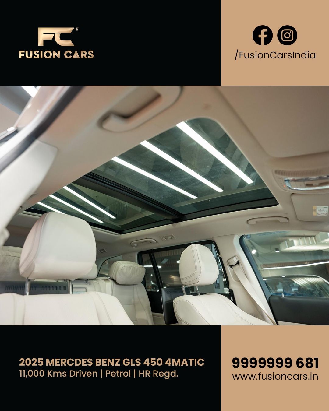 Buy Used Mercedes-Benz GLS 450 4matic of 2025 model @ 1,27,00,000 INR ...