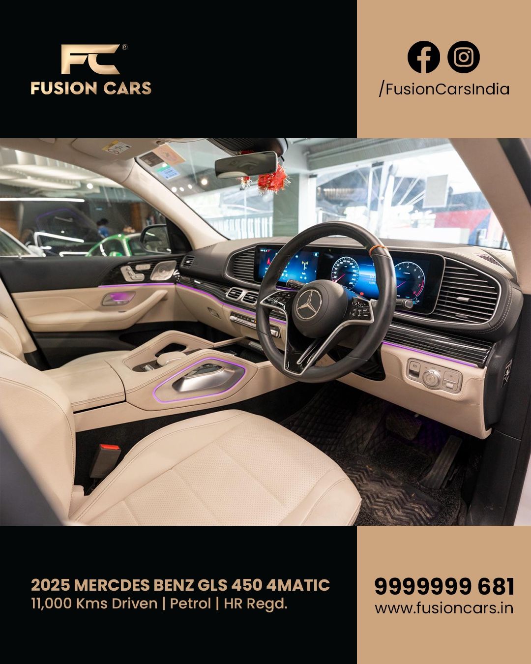 Buy Used Mercedes-Benz GLS 450 4matic of 2025 model @ 1,27,00,000 INR ...