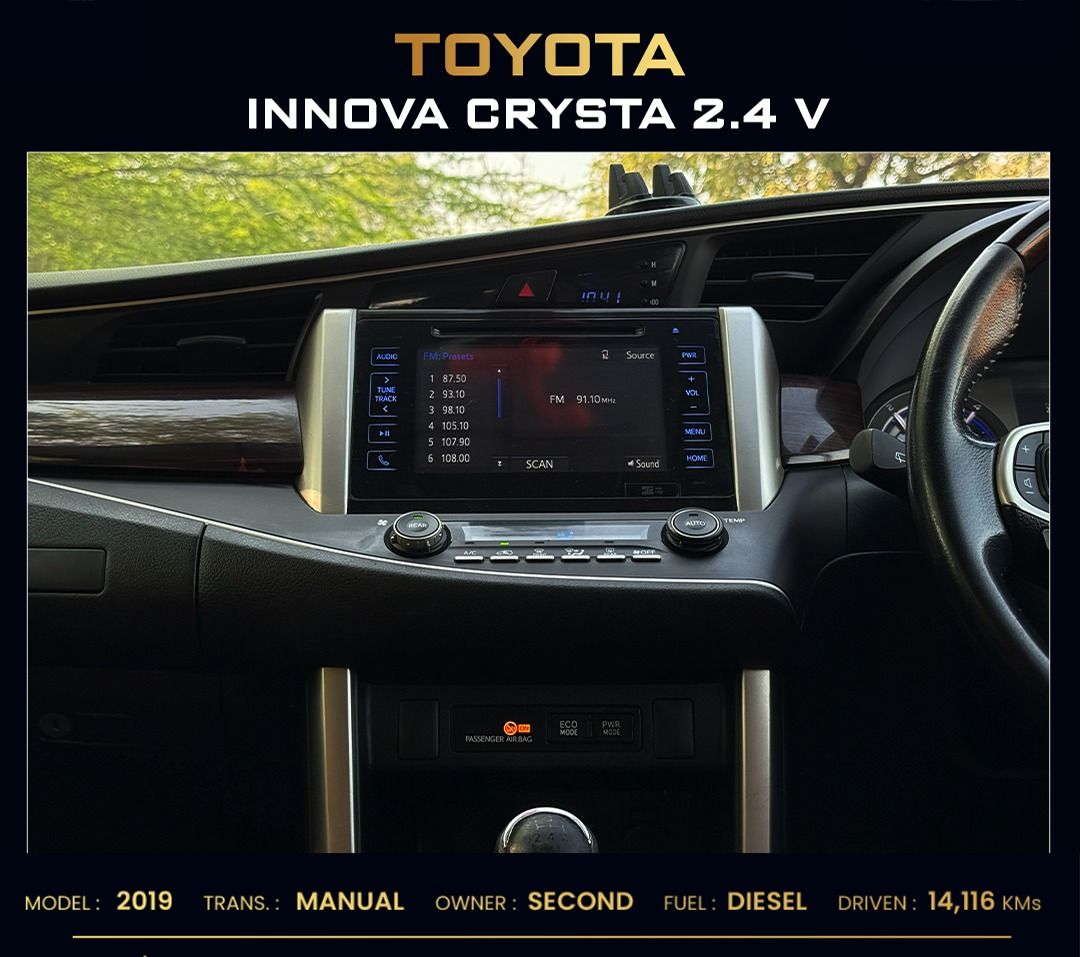 Buy Used Toyota Innova Crysta 2.4 VX MT BSIV of 2019 model @ 15,50,000 ...